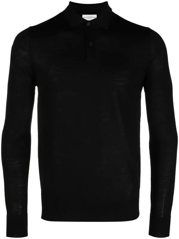 BALLANTYNE Fine-knit Wool Polo Shirt