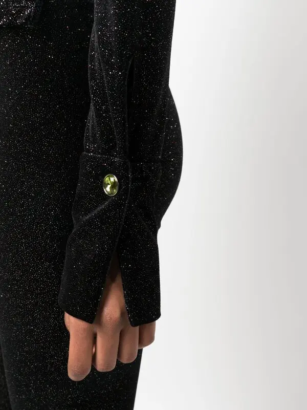 Viktor & Rolf Gathered Glitter Velvet Shirt