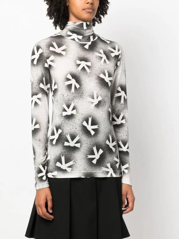 Viktor & Rolf Bow-print Roll-neck Top