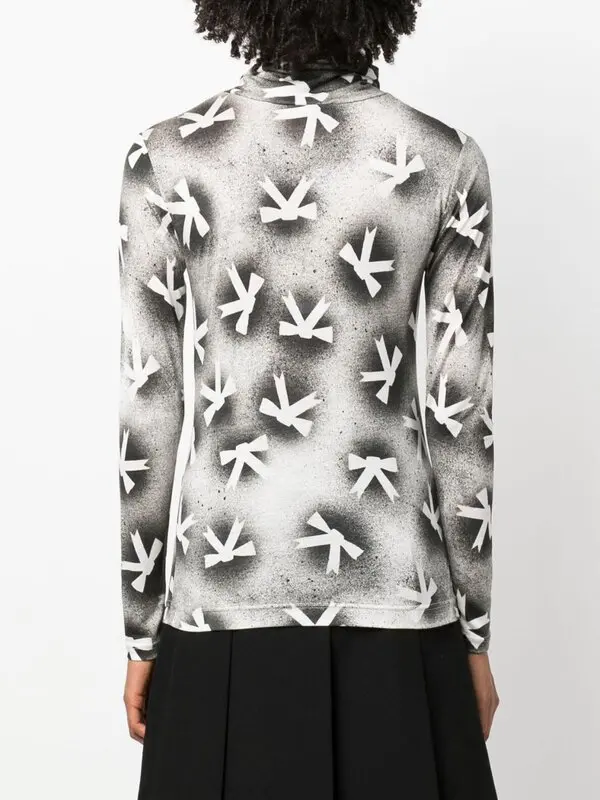 Viktor & Rolf Bow-print Roll-neck Top