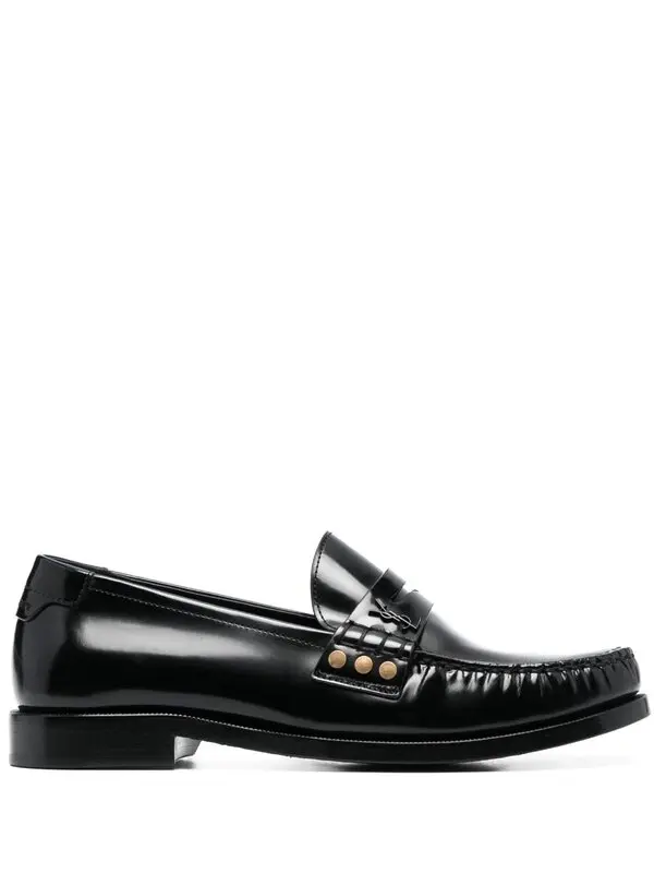 Saint Laurent Leather Penny Loafers