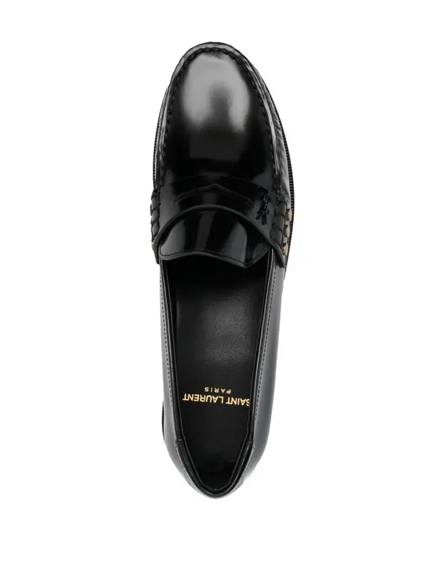 Saint Laurent Leather Penny Loafers