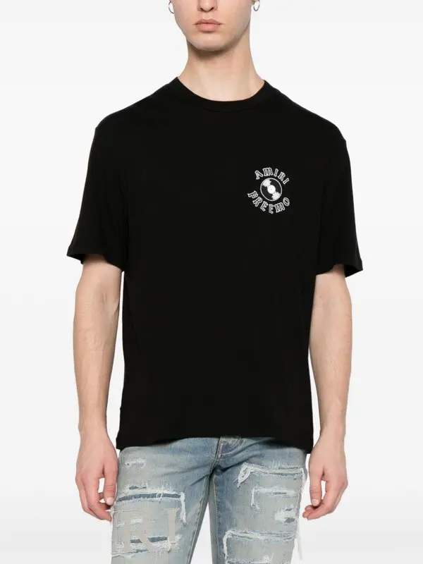 Amiri Logo-Print Cotton T-Shirt In Black - 20% Off | Editorialist