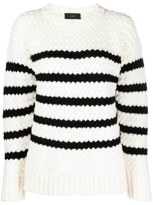 Alanui The Mariner Striped Wool Jumper - Neutrals