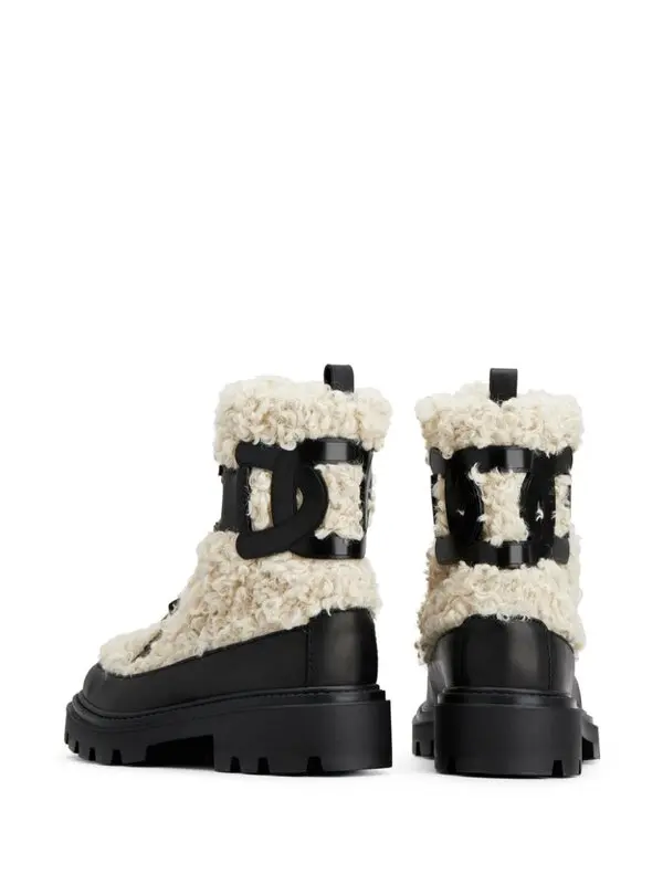 TOD'S Faux-shearling Leather Ankle Boots