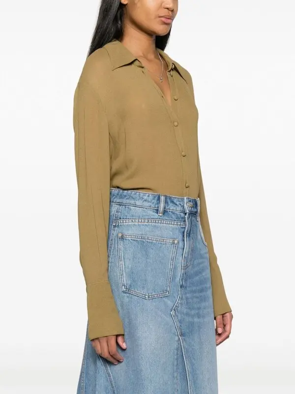 Tory Burch Deconstructed Denim Skirt - Blue