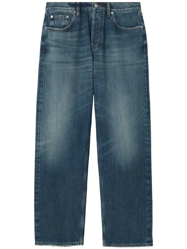 Burberry Mid-rise Wide-leg Jeans - Blue