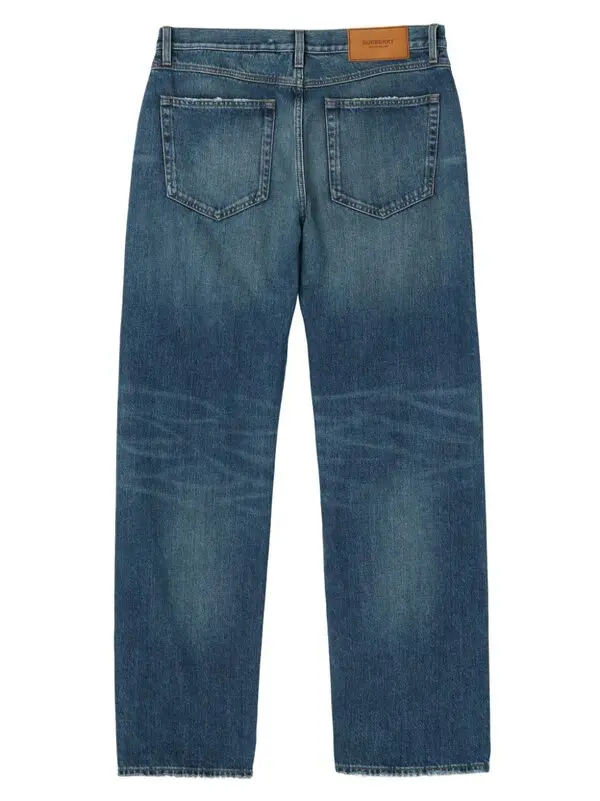 Burberry Mid-rise Wide-leg Jeans - Blue