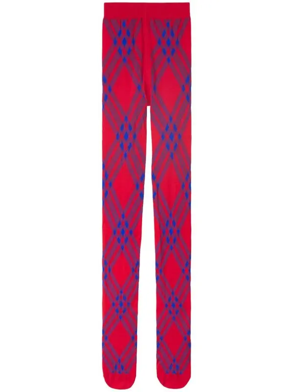 Burberry Check-pattern Wool Blend Tights