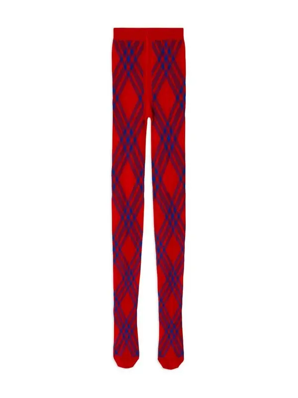 Burberry Check-pattern Wool Blend Tights