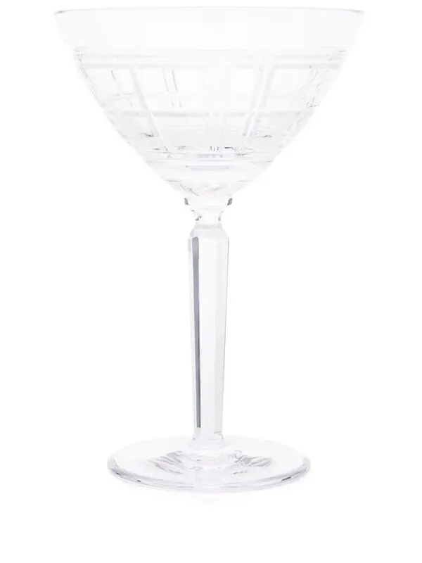 Ralph Lauren Hudson Plaid Martini Glass - Neutrals