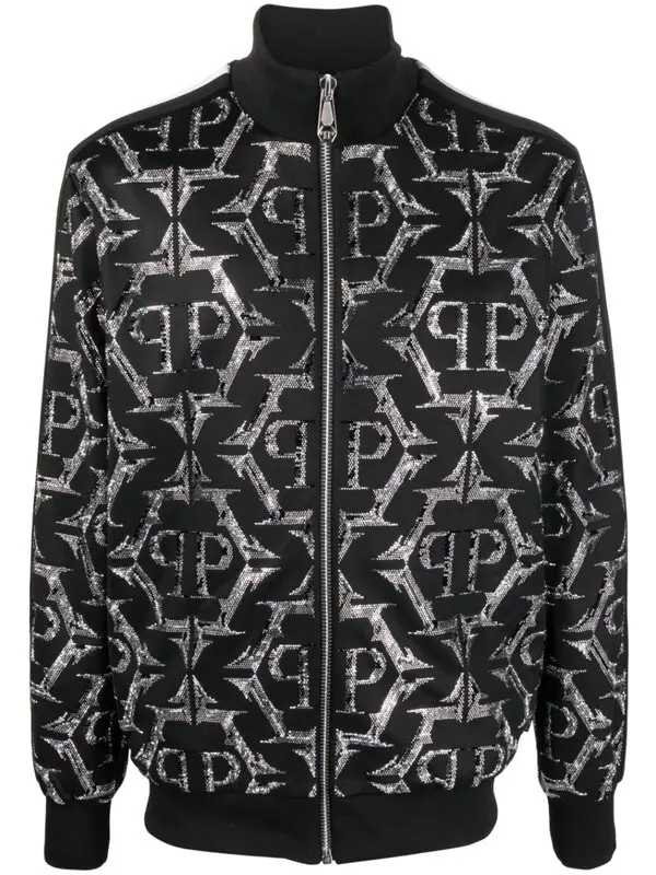 Philipp Plein Rhinestone-embellished Zip-up Jacket