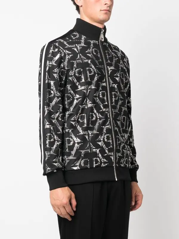 Philipp Plein Rhinestone-embellished Zip-up Jacket