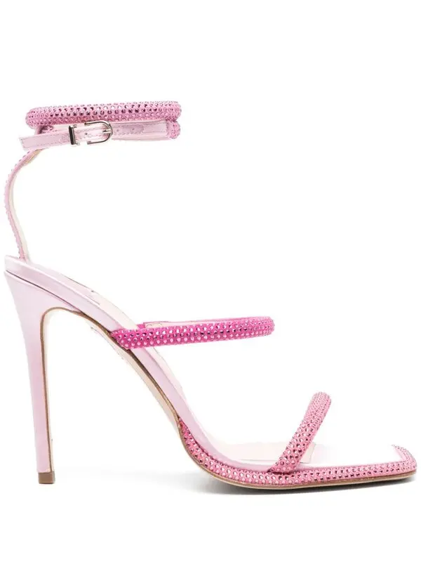 SOPHIA WEBSTER Callista 100mm Crystal-embellished Sandals - Pink