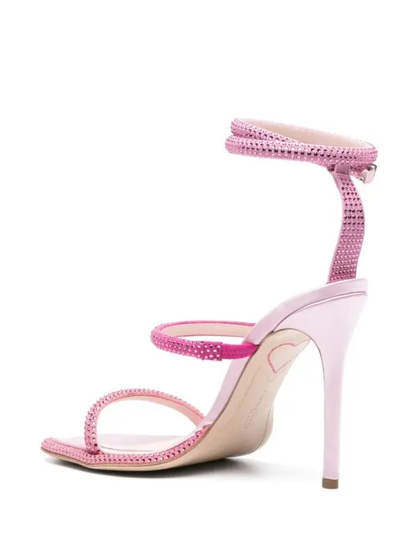 SOPHIA WEBSTER Callista 100mm Crystal-embellished Sandals - Pink