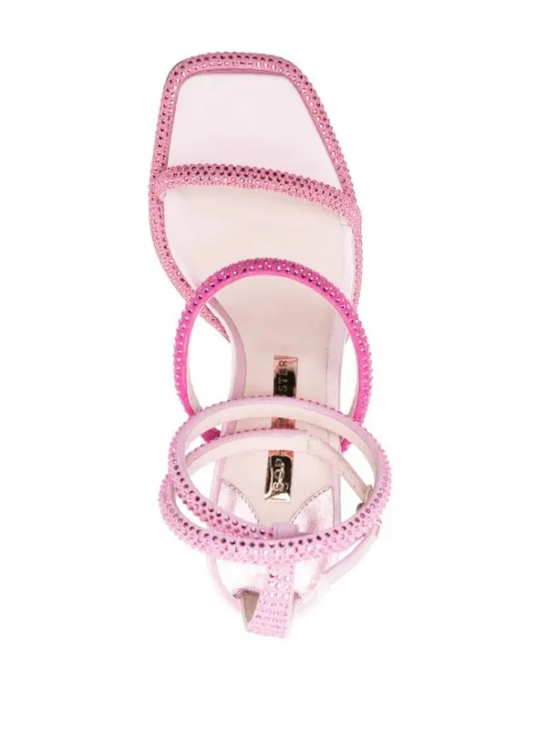 SOPHIA WEBSTER Callista 100mm Crystal-embellished Sandals - Pink