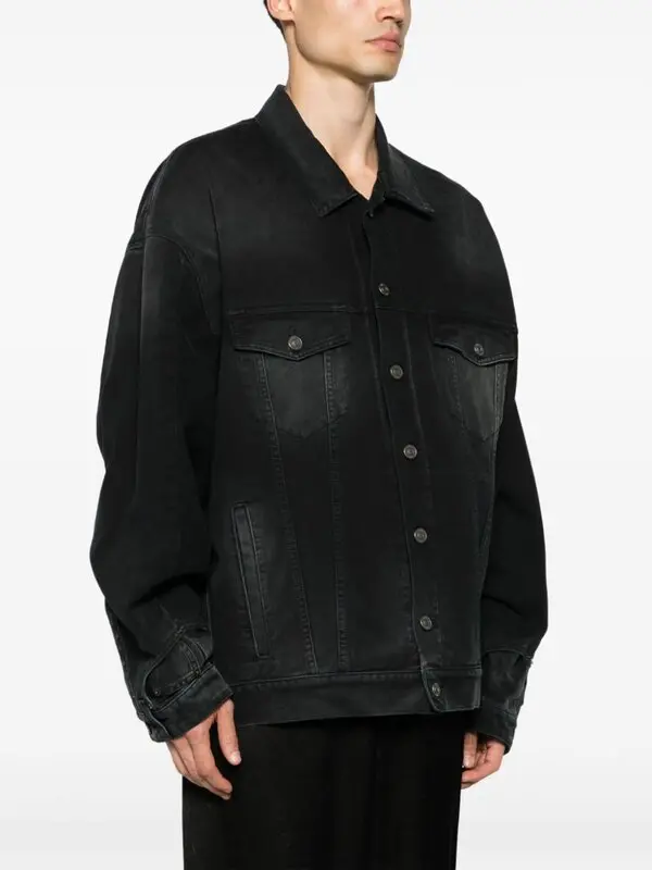 Balenciaga Washed Denim Button-up Jacket