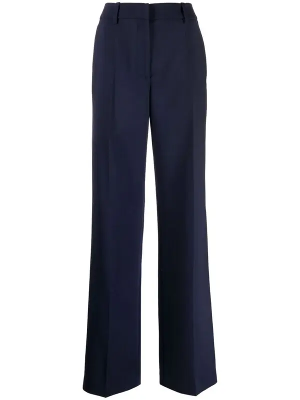 Off-White Wide-leg Virgin Wool-blend Trousers - Blue