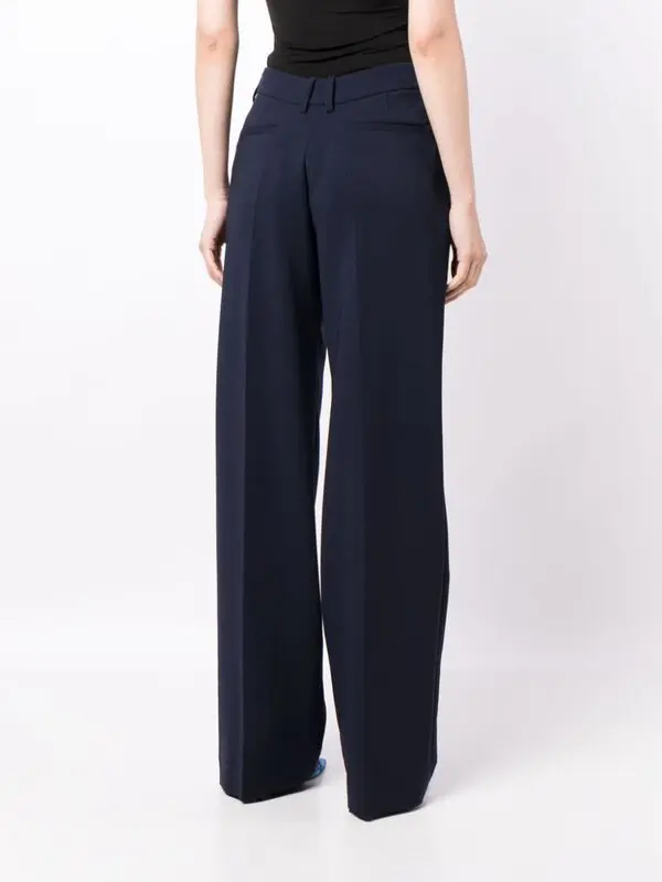 Off-White Wide-leg Virgin Wool-blend Trousers - Blue