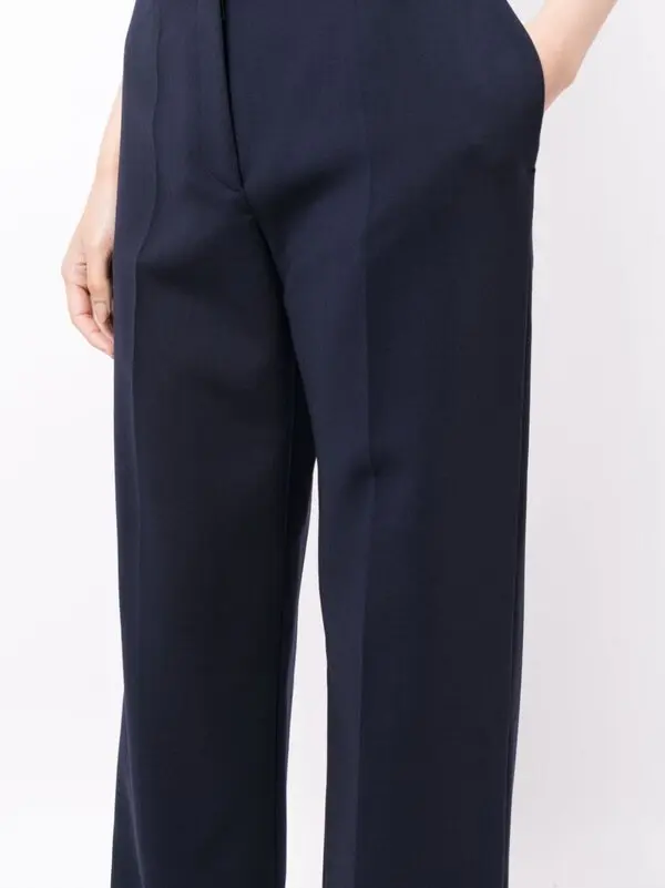 Off-White Wide-leg Virgin Wool-blend Trousers - Blue