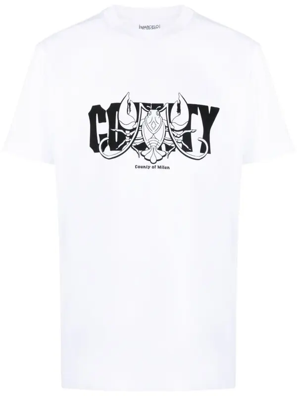 COUNTY OF MILAN Langosta Cotton T-shirt - White