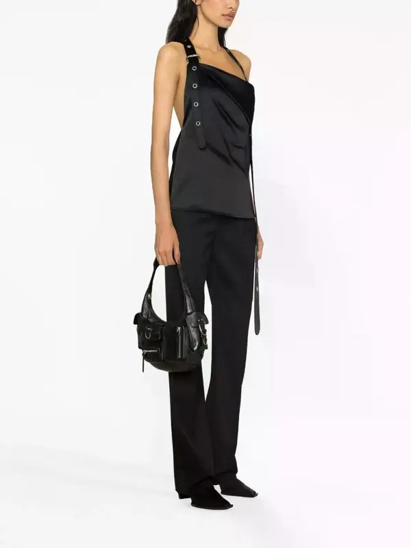 Off-White Eyelet-embellished Halterneck Top