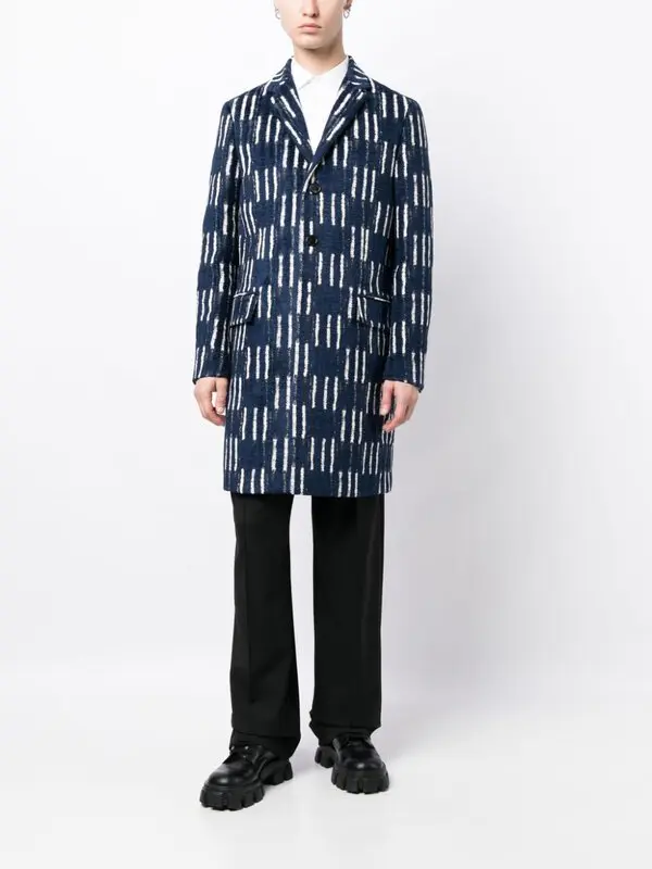 Off-White Shibori Jacquard Coat