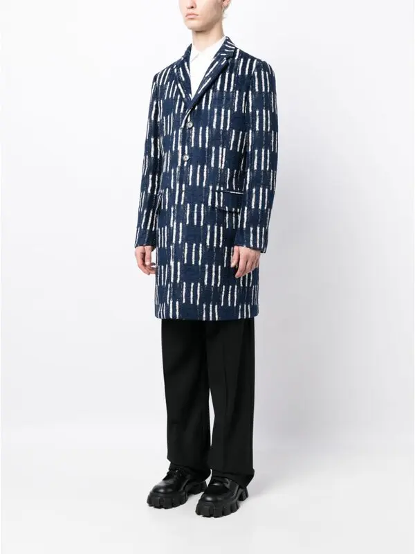 Off-White Shibori Jacquard Coat