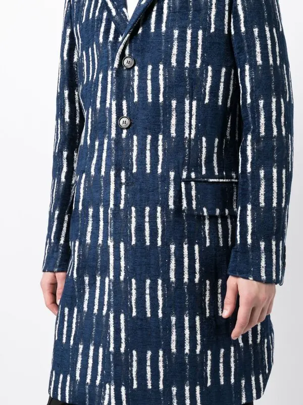 Off-White Shibori Jacquard Coat