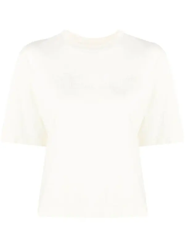 Off-White Logo-embossed Cotton T-shirt - Neutrals