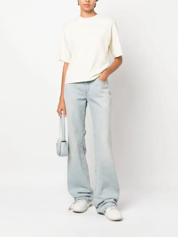 Off-White Logo-embossed Cotton T-shirt - Neutrals