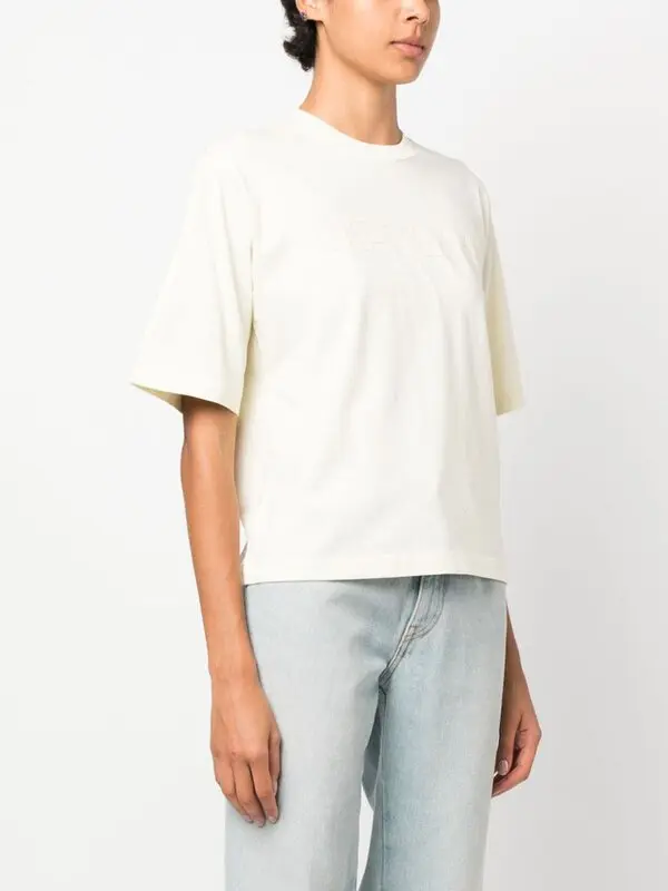 Off-White Logo-embossed Cotton T-shirt - Neutrals