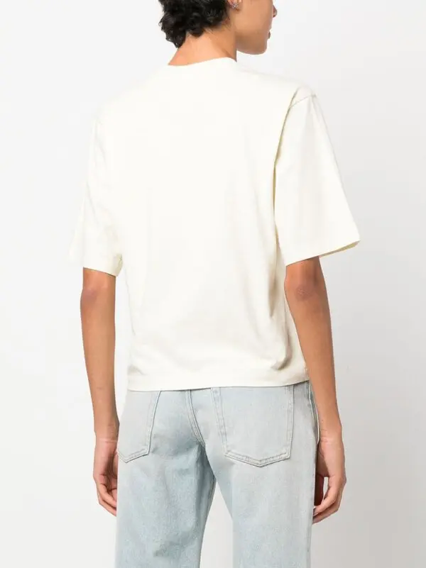 Off-White Logo-embossed Cotton T-shirt - Neutrals