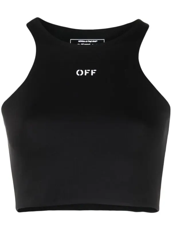 Off-White Logo-print Cropped Tank Top