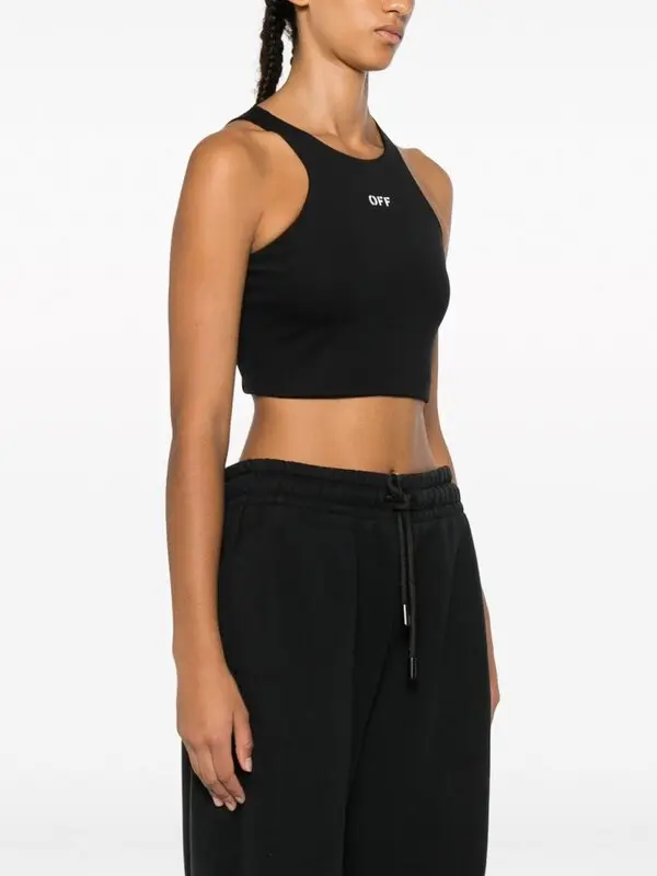 Off-White Logo-print Cropped Tank Top