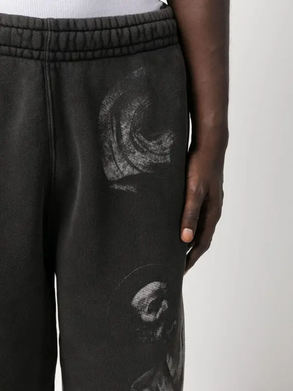 Off-White Saint Matthew Print Track Short - Black