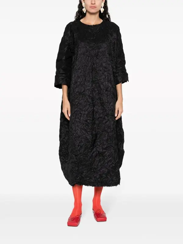 DANIELA GREGIS Crinkled Silk Midi Dress