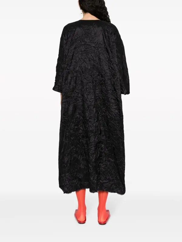 DANIELA GREGIS Crinkled Silk Midi Dress