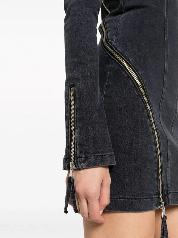 Blumarine Off-shoulder Denim Dress