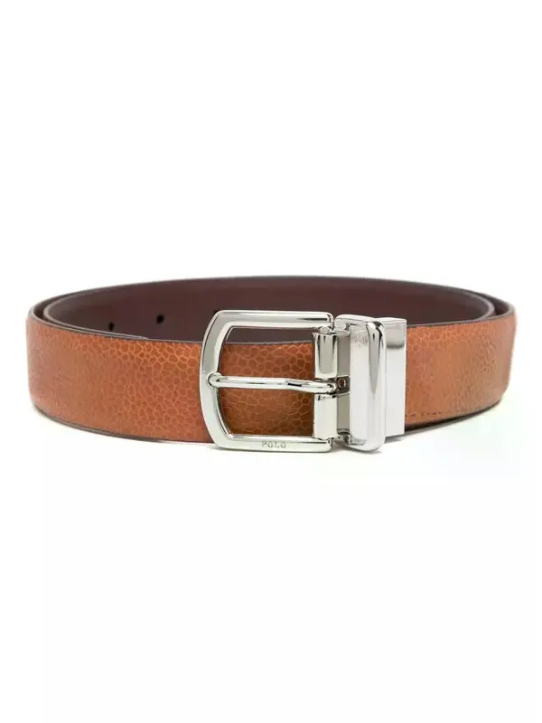 Polo Ralph Lauren Logo-engraved Buckle Reversible Belt - Brown