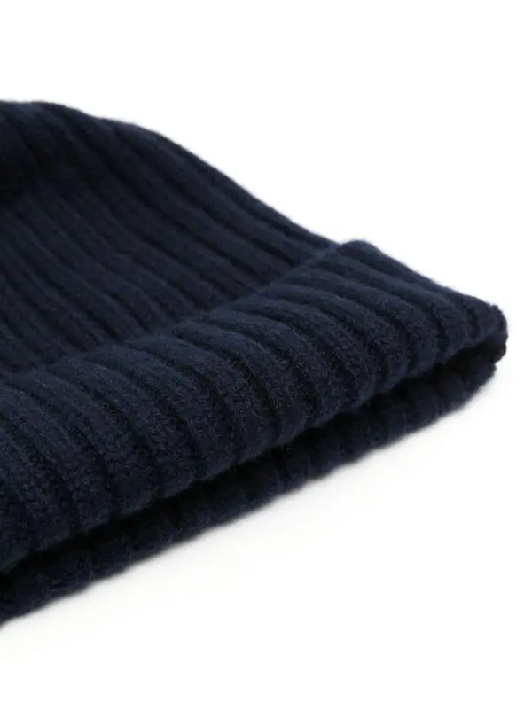 Fedeli Ribbed Knit Cashmere Beanie