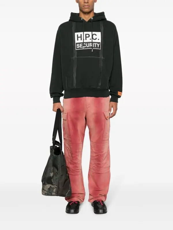 Heron Preston Distressed-effect Cargo Trousers - Red