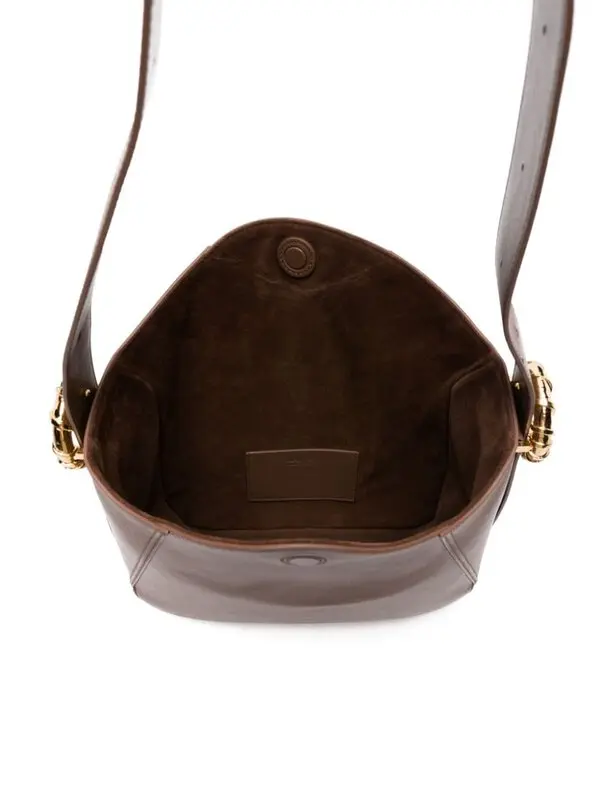 LANVIN Melodie Leather Shoulder Bag - Brown
