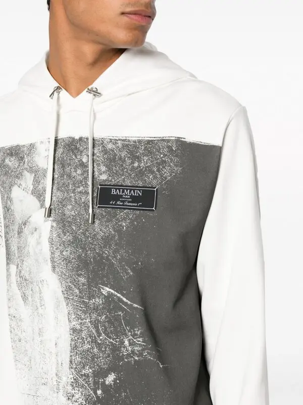 Balmain Jolie Madame Cotton Hoodie - White