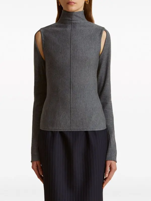 Khaite The Marlowe Wool Sweatshirt - Grey