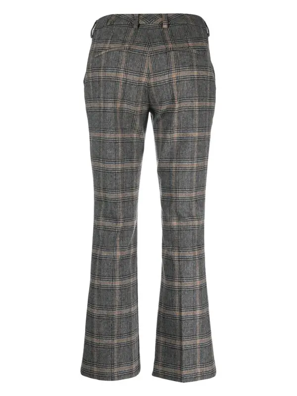 PT TORINO Plaid Wool-blend Trousers