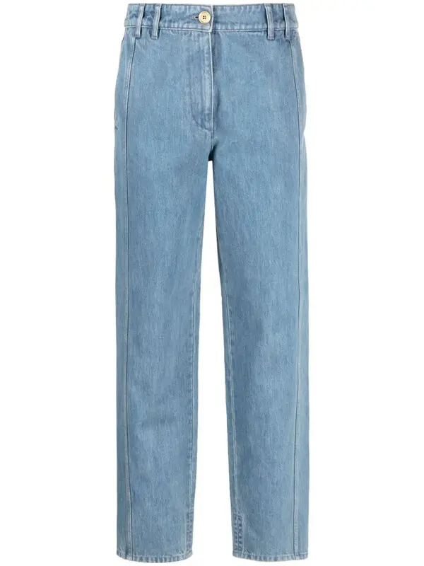 PATOU Cargo Low-rise Tapered Jeans - Blue