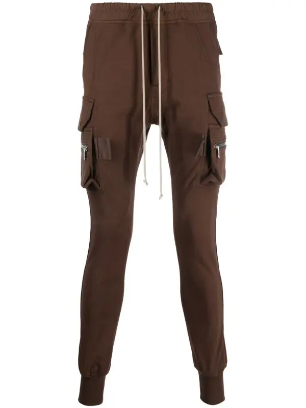 Rick Owens Drawstring Drop-crotch Track Pants - Brown