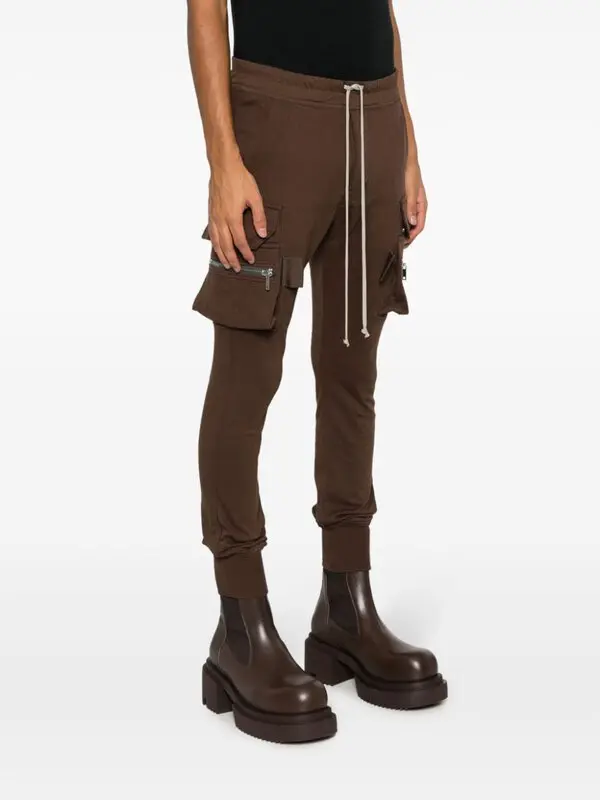 Rick Owens Drawstring Drop-crotch Track Pants - Brown