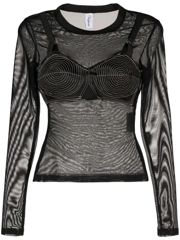 Vaquera Mesh Long-sleeved Top